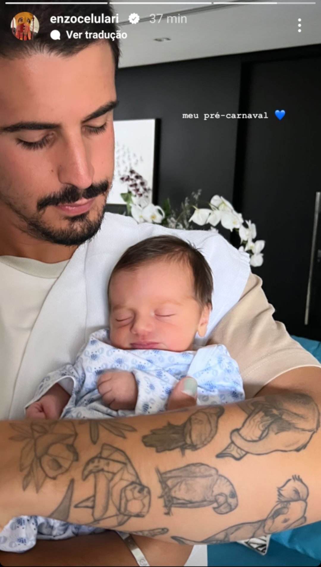 Enzo Celulari exibe momento fofo com o irmão caçula: 'Meu pré-Carnaval'