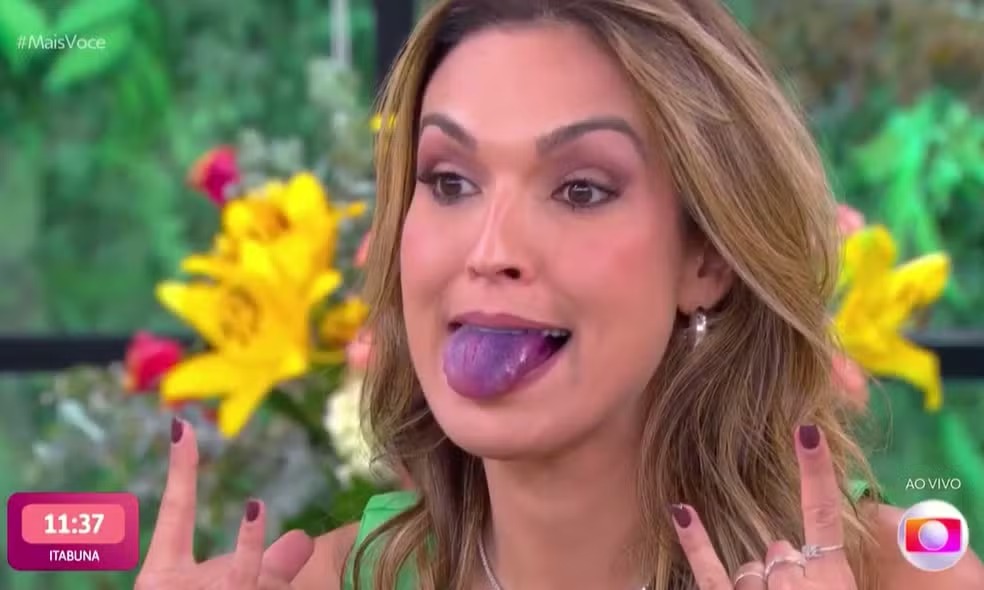 'Mais Você': Talitha Morete tem surpresa após beber drink e se choca ...